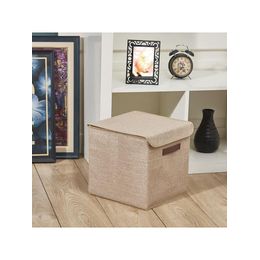 ABERTO DESIGN Aufbewahrungsbox in Beige - (B)30 x (H)30 x (T)30 cm - 43% | Aufbewahren-servieren