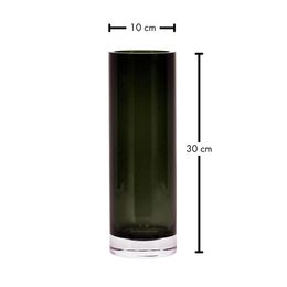 Fynch-Hatton Vase "Elani" in Anthrazit - (H)30 x &Oslash; 10 cm - 10% | Kerzen-vasen
