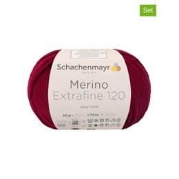 Schachenmayr since 1822 10er-Set: Wollgarne ''Merino Extrafine 120'' in Dunkelrot - 10x50 g - 46% | Kreativbedarf-diy