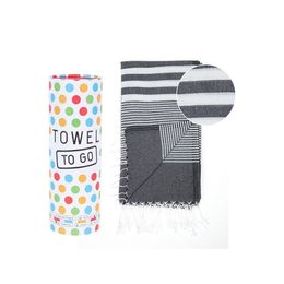 Towel to Go Strandtuch "Towel To Go" in Schwarz - (L)180 x (B)100 cm - 44% | Badtextilien