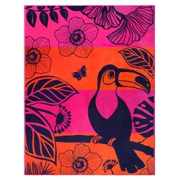 Le Comptoir de la Plage Strandtuch ''Tropical Forest'' in Orange/ Pink - (L)180 x (B)140 cm - 28% | Badtextilien
