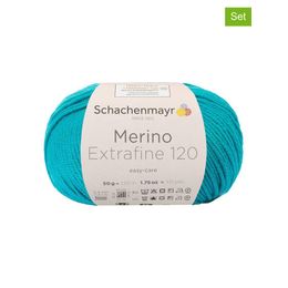 Schachenmayr since 1822 10er-Set: Wollgarne ''Merino Extrafine 120'' in T&uuml;rkis - 10x50 g - 50% | Kreativbedarf-diy