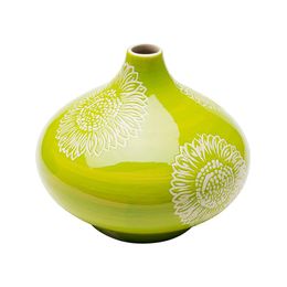 KARE Vase "Big Bloom" in Gr&uuml;n - (H)21 x &Oslash; 25 cm - 28% | Kerzen-vasen