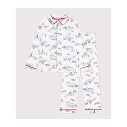 Petit Bateau Pyjama in Wei&szlig;/ Blau - 50% | Gr&ouml;&szlig;e 152 | Baby-waesche