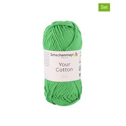 Schachenmayr since 1822 10er-Set: Baumwollgarne ''Your Cotton'' in Gr&uuml;n - 10x 50 g - 40% | Kreativbedarf-diy