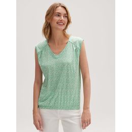 Opus Top in Gr&uuml;n/ Wei&szlig; - 53% | Gr&ouml;&szlig;e 38 | Damen-tops