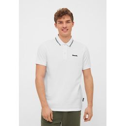Bench Poloshirt "Gruff" in Wei&szlig; - 59% | Gr&ouml;&szlig;e 54 | Herren-plussize