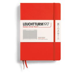 LEUCHTTURM1917 Kariertes Notizbuch in Rot - A5 - 16% | Buero-schulbedarf