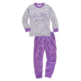 Playshoes Pyjama in Lila/ Grau - 50% | Gr&ouml;&szlig;e 98 | Baby-waesche
