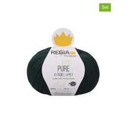 Regia 5er-Set: Wollgarne ''Premium Pure'' in Petrol - 5x 100 g - 55% | Kreativbedarf-diy