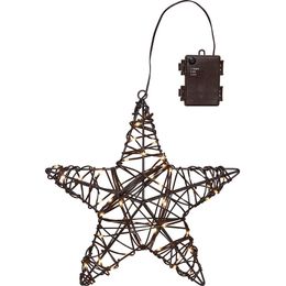 STAR TRADING LED-Dekoh&auml;nger "Vicke Star" in Braun - (B)30 x (H)30 cm - 10% | Lichterketten-dekobeleuchtung