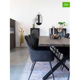House Nordic 2er-Set: Esszimmerst&uuml;hle in Schwarz - (B)65 x (H)87 x (T)57 cm - 74% | Sitzmoebel