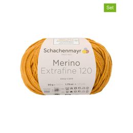 Schachenmayr since 1822 10er-Set: Wollgarne ''Merino Extrafine 120'' in Senf - 10x50 g - 49% | Kreativbedarf-diy