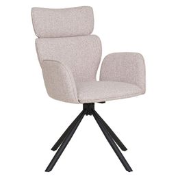 House Nordic Esszimmerstuhl "Cordoba" in Creme/ Schwarz - (B)56 x (H)95 x (T)60 cm - 73% | Sitzmoebel