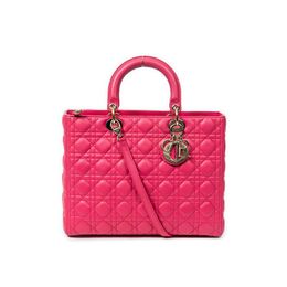 Dior Leder-Henkeltasche in Pink - (B)32 x (H)25 x (T)11 cm - 65% | Damen-taschen