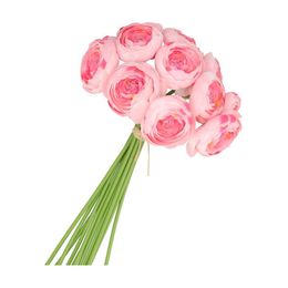 daan kromhout Deko-Blumenstrau&szlig; "Ranunculus" in Rosa/ Gr&uuml;n - (H)32 cm - 66% | Kerzen-vasen