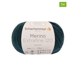Schachenmayr since 1822 10er-Set: Wollgarne ''Merino Extrafine 120'' in Malachit - 10x50 g - 47% | Kreativbedarf-diy