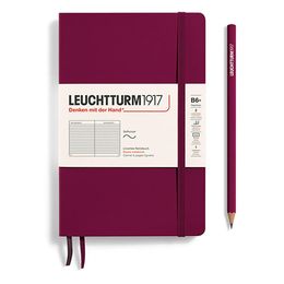 LEUCHTTURM1917 Liniertes Notizbuch in Bordeaux - B6+ - 12% | Buero-schulbedarf