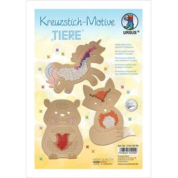 URSUS Kreuzstich-Motive "Tiere" in Beige - 15% | Schulzubehoer