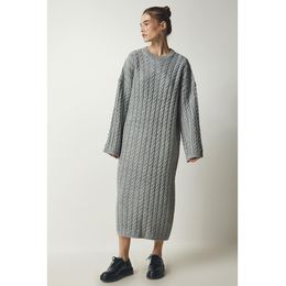 Happiness Istanbul Strickkleid in Grau - 57% | Damen-kleider