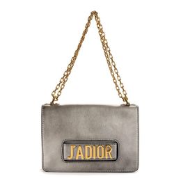 Dior Leder-Schultertasche in Silber - (B)25 x (H)16 x (T)7 cm - 54% | Damen-taschen