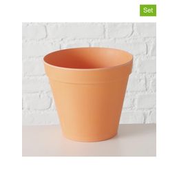 Boltze 2er-Set: &Uuml;bert&ouml;pfe "Giardino" in Orange - (H)16,5 &Oslash; 18,5 cm - 22% | Kerzen-vasen