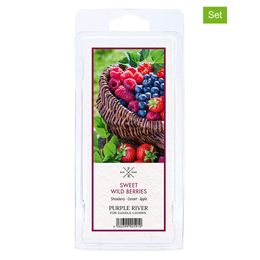 Purple River 4er-Set: Duftwachs "Sweet Wild Berries" - 4x 50 g - 37% | Kerzen-vasen
