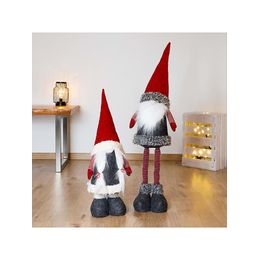 Hollybell Dekofigur ''Christmas Gnome'' in Rot/ Grau - (L)100 cm (&Uuml;berraschungsprodukt) - 27% | Dekofiguren
