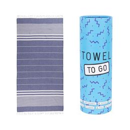 Towel to Go Strandtuch "Towel To Go" in Blau - (L)180 x (B)100 cm - 34% | Badtextilien