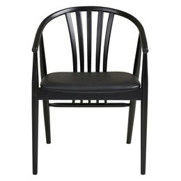 House Nordic Esszimmerstuhl "Agustin" in Schwarz - (B)54 x (H)78 x (T)57 cm - 60% | Sitzmoebel
