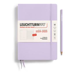 LEUCHTTURM1917 Wochenkalender & Notizbuch in Lila - (B)14,5 x (H)21 cm, ENG - 49% | Buero-schulbedarf