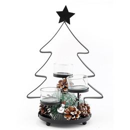 SiL Interiors Windlicht ''Tree'' in Schwarz - (B)18 x (H)29 x (T)13 cm - 11% | Kerzen-vasen