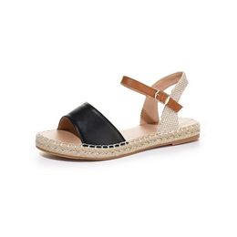 C'M Espadrilles in Schwarz/ Hellbraun - 70% | Gr&ouml;&szlig;e 38 | Damen-schuhe-halbschuhe