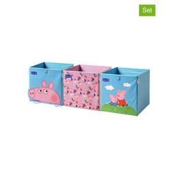 Lifeney 3er-Set: Aufbewahrungsbox "Peppa" in Hellblau/ Rosa - (B)33 x (H)33 x (T)33 cm - 32% | Kisten-koerbe