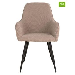 House Nordic 2er-Set: Esszimmerst&uuml;hle ""Harbo" in Beige - (B)57 x (H)87 x (T)65 cm - 79% | Sitzmoebel