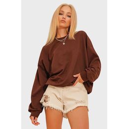Trend Alacati Sweatshirt in Braun - 61% | Gr&ouml;&szlig;e XL | Damen-sweatshirts-jacken