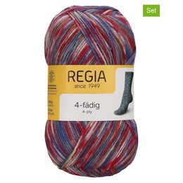 Regia 10er-Set: Woll-Mixgarne ''4fach Color'' in Bunt - 10 x 100 g - 49% | Kreativbedarf-diy