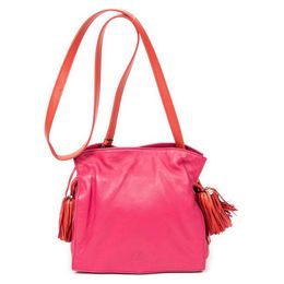 Loewe Leder-Umh&auml;ngetasche in Pink - (B)22 x (H)20 x (T)10 cm - 71% | Damen-taschen