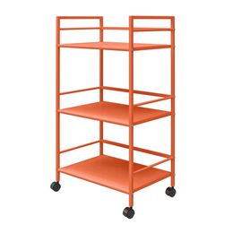 Mid.you Servierwagen Cache, Orange, Metall, rechteckig, 43x77x29 cm, Esszimmer, Barm&ouml;bel, Barwagen