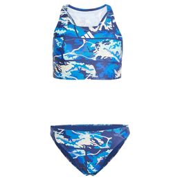 adidas Performance Sportbikini 'Graphic Y-Back' Damen Gr&ouml;&szlig;e XXS navy / azur / dunkelblau / wei&szlig;