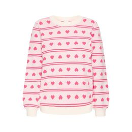 Ichi Pullover 'IHBrielle' Damen Gr&ouml;&szlig;e XS creme / pink / hellpink