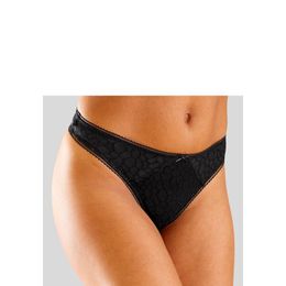 Lascana Damen Lascana String &raquo;Chiara&laquo; in graphischem Netz-Muster schwarz 32/34
