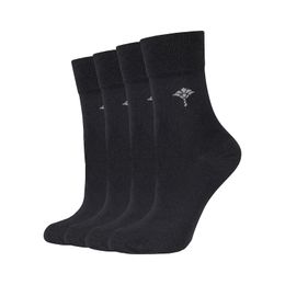 JOOP! Damen JOOP! Socken &raquo;For your daily&laquo; 4 Paar, 4 Paar tlg. mit Cornflower-Logo, Rippenb&uuml;ndchen schwarz 35-38