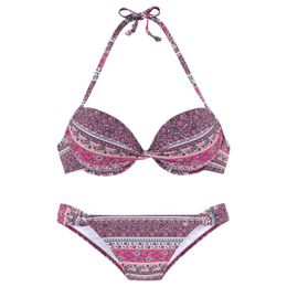 s.Oliver Beachwear Damen Gr&ouml;&szlig;e M petrol / beere / neonpink / hellpink / wei&szlig;