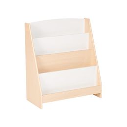 Beliani B&uuml;cherregal LILOET in Braun/Wei&szlig; - (W) 61 x (H) 70 x (L) 30 cm | Gr.: onesize