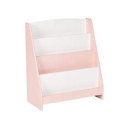 Beliani B&uuml;cherregal LILOET in Rosa/Wei&szlig; - (W) 61 x (H) 70 x (L) 30 cm | Gr.: onesize