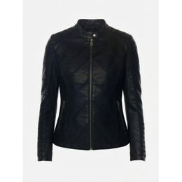 KOROSHI Damen-bikerjacke aus kunstleder in Schwarz | Gr.: XXL