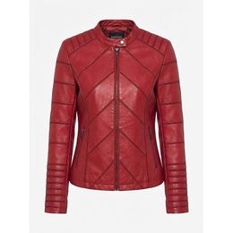 KOROSHI Damen-bikerjacke aus kunstleder in rot | Gr.: XL