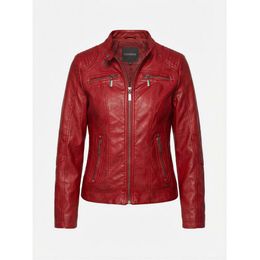 KOROSHI Damen-bikerjacke aus kunstleder in rot | Gr.: XL