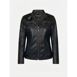 KOROSHI Damen-bikerjacke aus kunstleder in Schwarz | Gr.: L